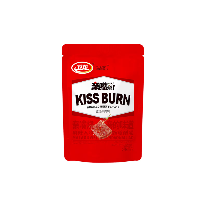 Weilong Kiss Burn Gluten Snack - Braised Beef Flavor (260g) - Five ...
