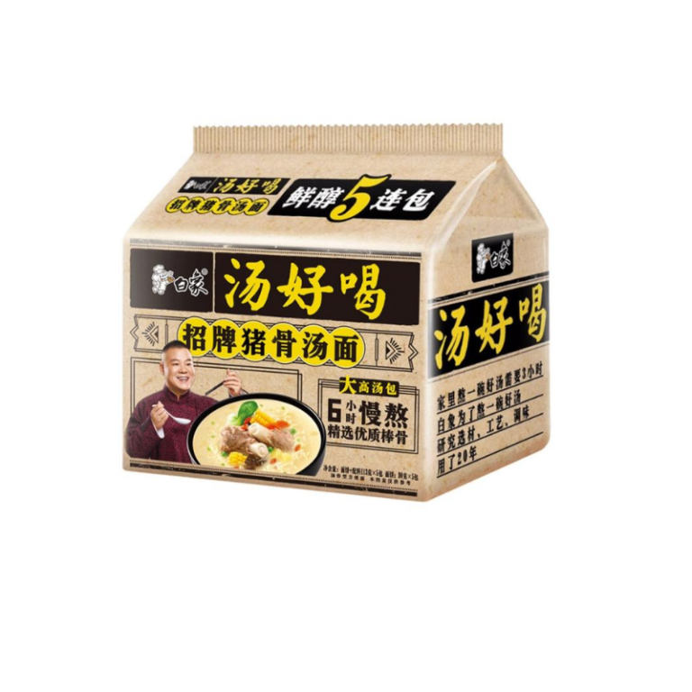 Baixiang Instant Noodles - Pork Bone Flavor - Five Continents International