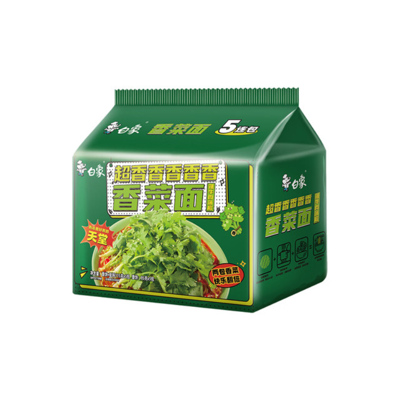 Baixiang Instant Noodles - Coriander Flavor - Five Continents International
